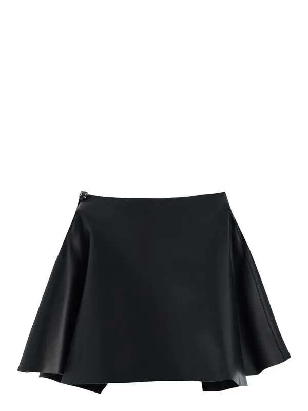 JW Anderson Leather Circle Skirt - Black
