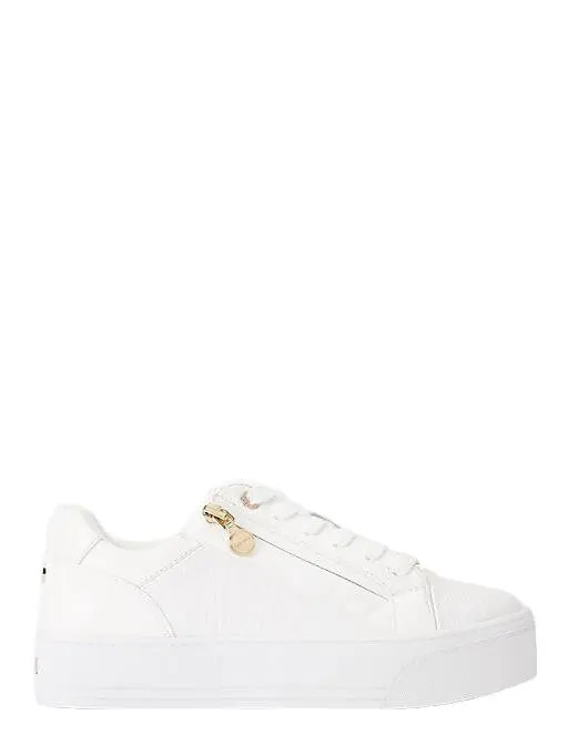 Carvela Faux-leather Low-top Trainers With Zip - White