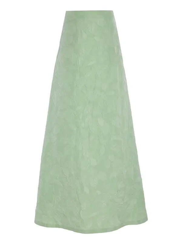 Bernadette Caswell Jacquard Maxi Skirt - Green