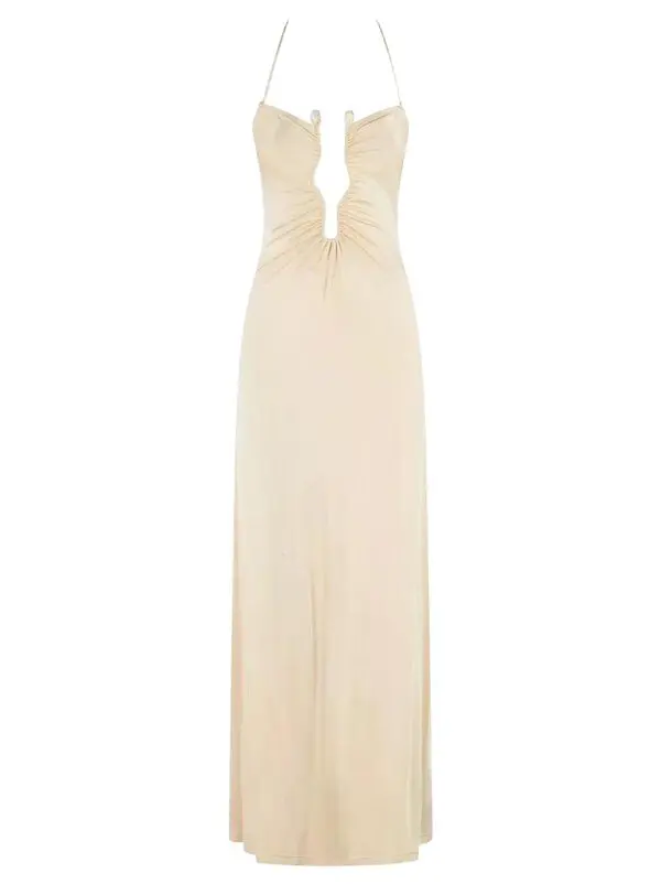 Erika Cavallini Cut-out Maxi Dress - Neutrals