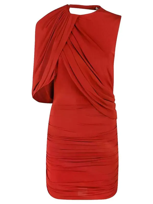 Magda Butrym Drape-detail Mini Dress - Red