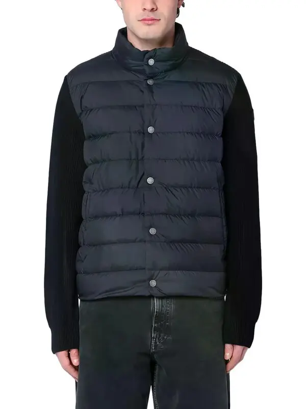 Moncler Panelled Padded Jacket - Blue