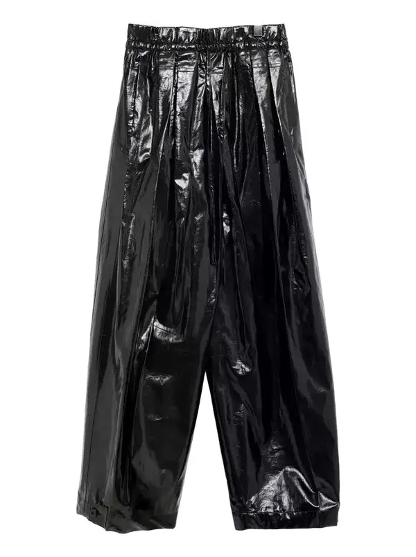 JIL SANDER Linen Trousers - Black