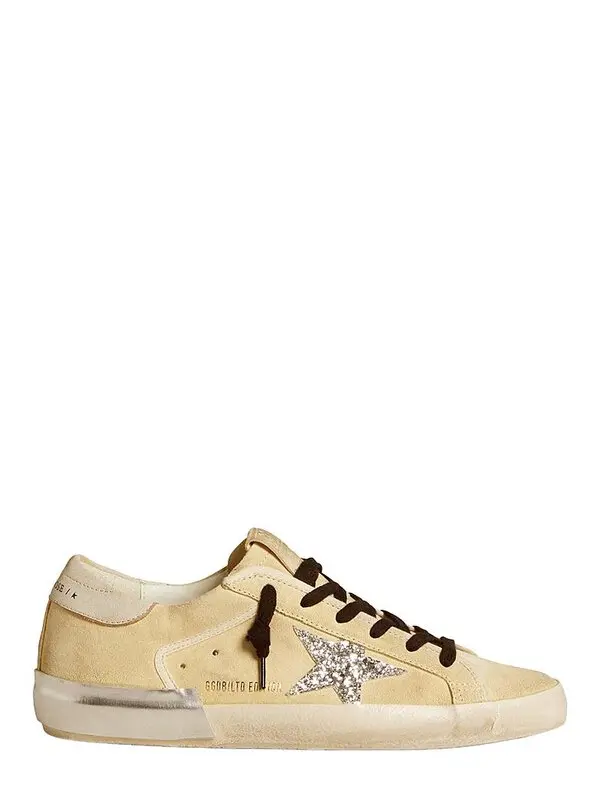 GOLDEN GOOSE Super Star Lace Up Sneakers - Buttercream/wilver/beige
