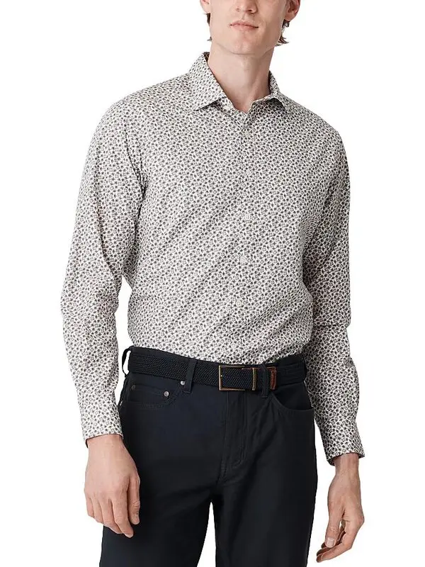 Rodd & Gunn Glenkenich Floral Print Slim Fit Shirt - Granite