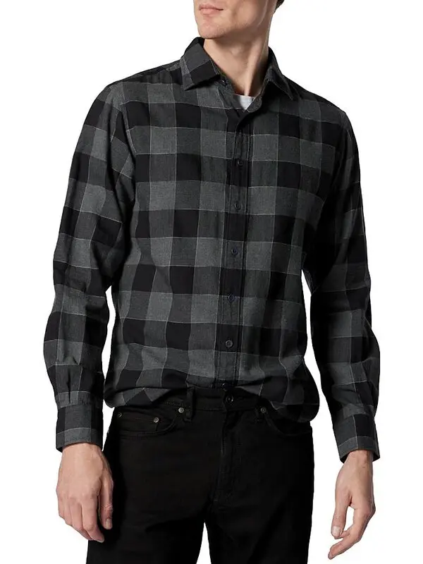 Rodd & Gunn Riverstone Plaid Slim Fit Shirt - Granite