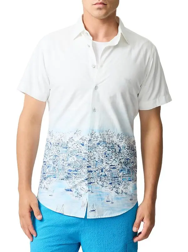 Rodd & Gunn Ashers Slim Fit Short Sleeve Shirt - Coconut