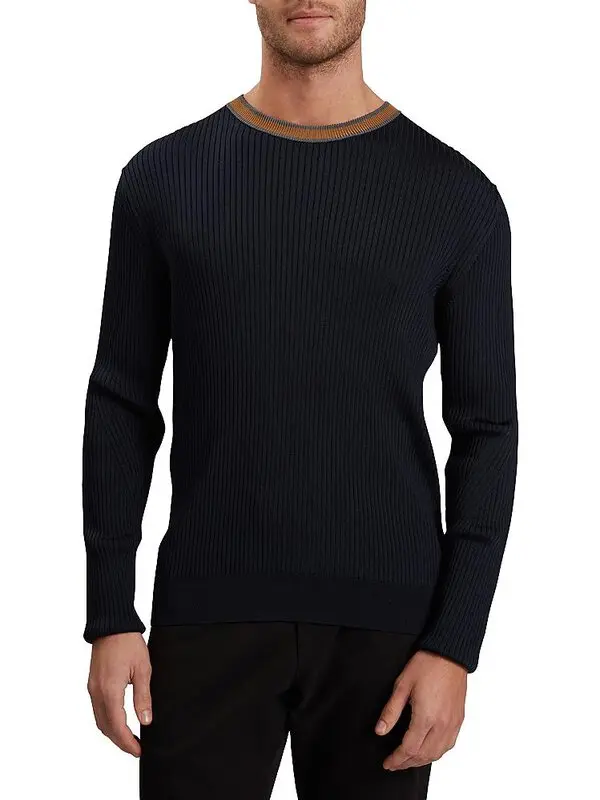 Ted Baker London Nayor Ribbed Crewneck Sweater - Navy