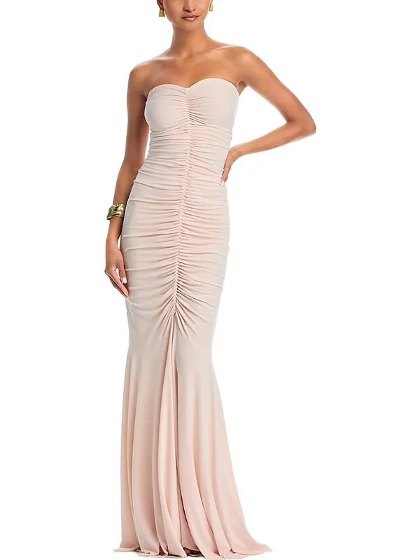 Norma Kamali Strapless Fishtail Gown - Baby