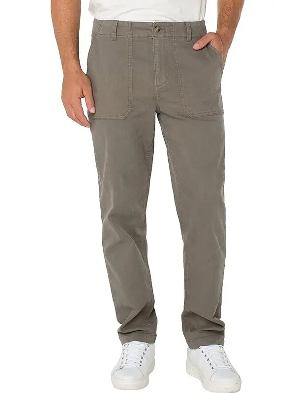 LIVERPOOL Straight Fit Utility Pants - Pewter Green