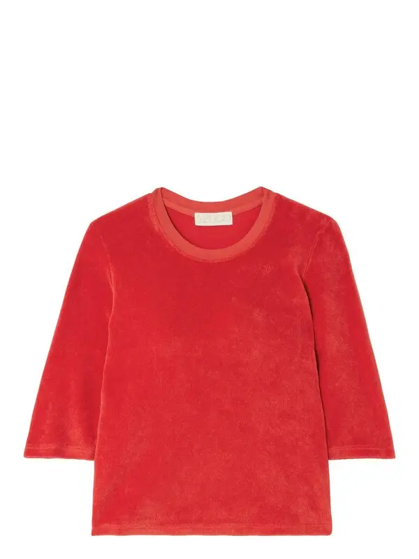 Suzie Kondi Corfu Cotton-blend Terry T-shirt - Red