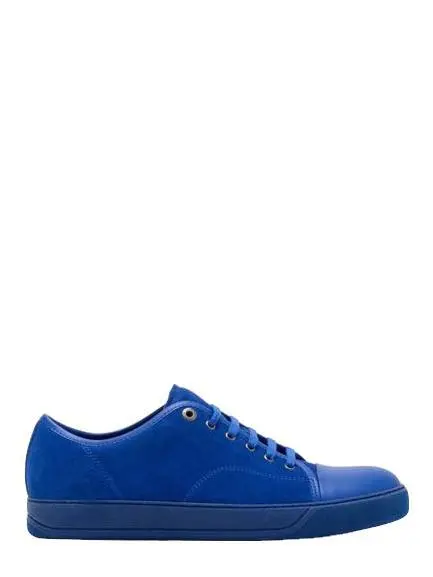 LANVIN Dbb1 Leather And Suede Sneakers - Bleu Electrique