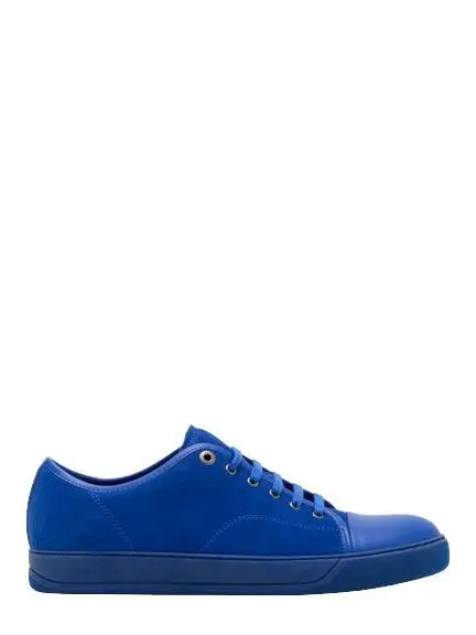 LANVIN Dbb1 Leather And Suede Sneakers - Blue