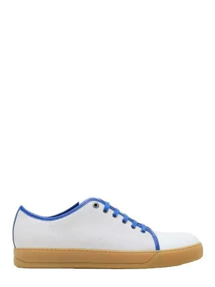 LANVIN Dbb1 Leather And Suede Sneakers - Electric Blue/white