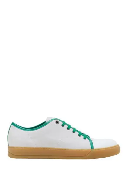 LANVIN Dbb1 Leather And Suede Sneakers - Green