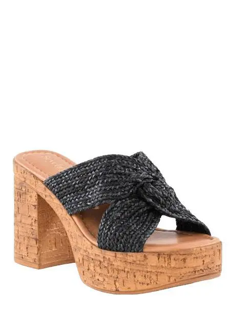 Seychelles Adorned Platform Sandals - Black