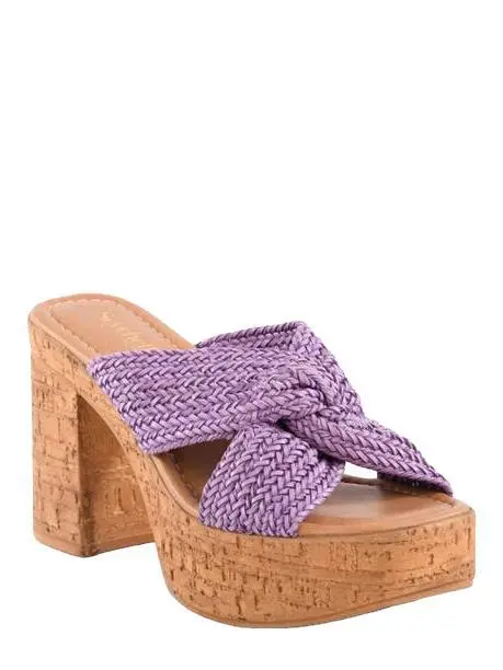 Seychelles Adorned Platform Sandals - Lavender