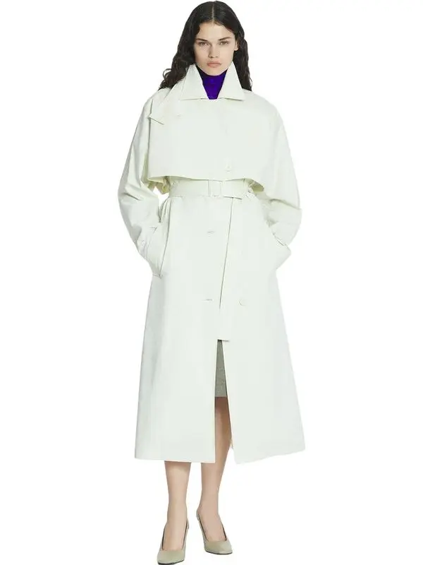 LANVIN Cotton Trench Coat - Off White