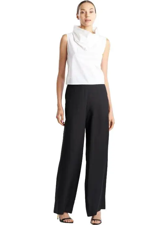 Natori Techno Poplin Crop Funnel Top - White