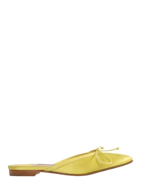 Manolo Blahnik Satin Mules - Green