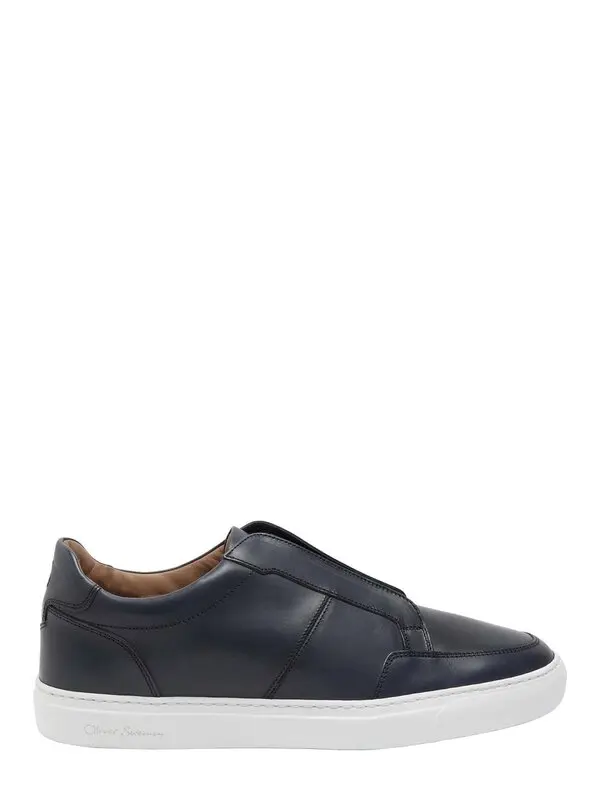 OLIVER SWEENEY Rende Panelled Leather Sneakers - Navy