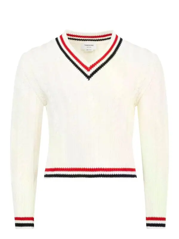 Thom Browne Knitted Jumper - White