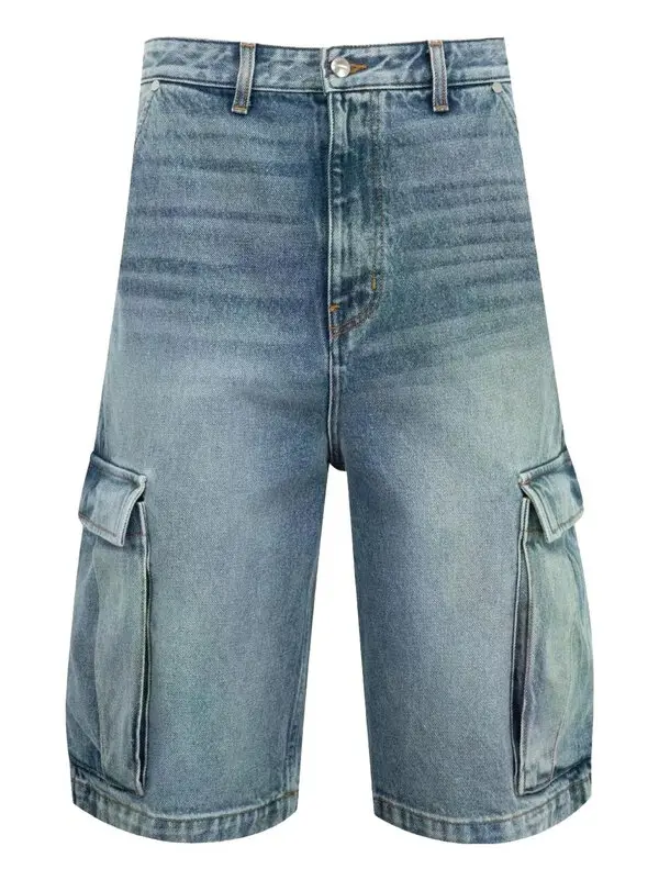 Rhude Denim Cargo Shorts - Blue