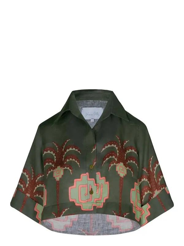 Johanna Ortiz Cumbi Cropped Shirt - Multi