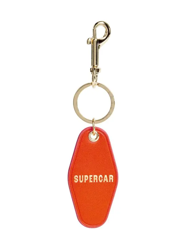 Harrods Leather Supercar Keyring - Red
