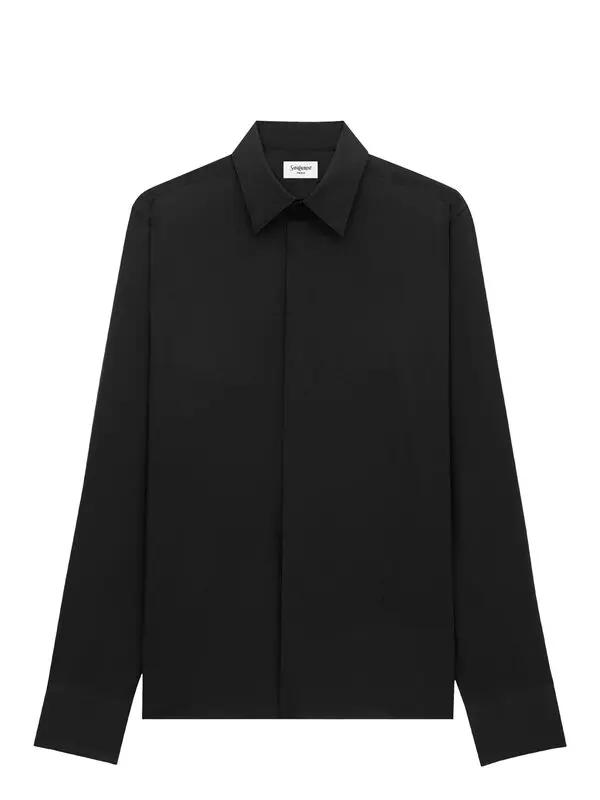 Saint Laurent Cotton Cassandre Shirt - Black