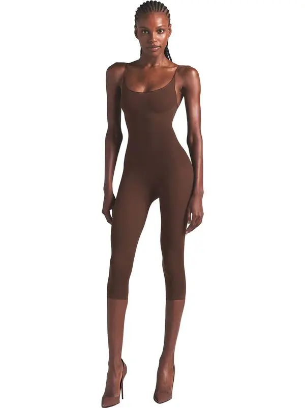 SKIMS Sheer Seamless Catsuit - Cocoa