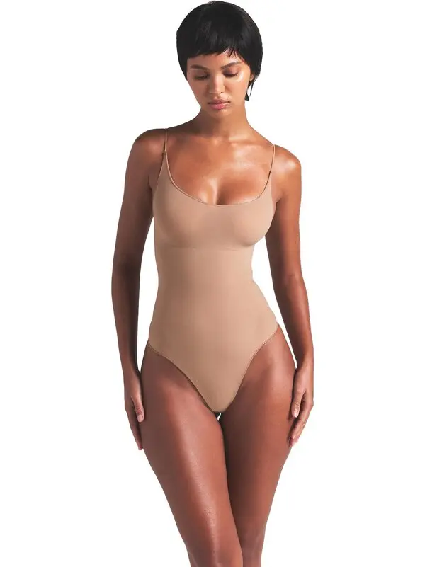 SKIMS Sheer Seamless Thong Bodysuit - Sienna