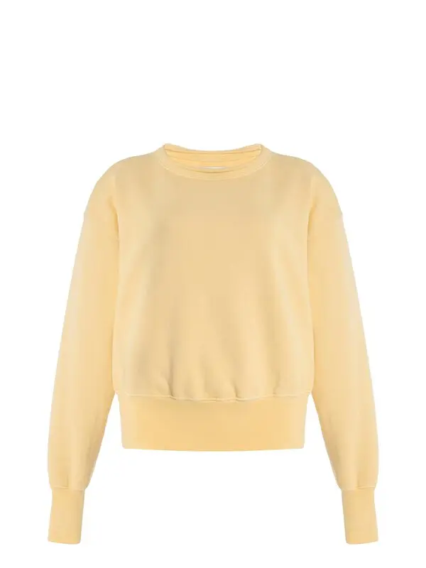 LES TIEN Britney Cotton Fleece Sweatshirt - Yellow
