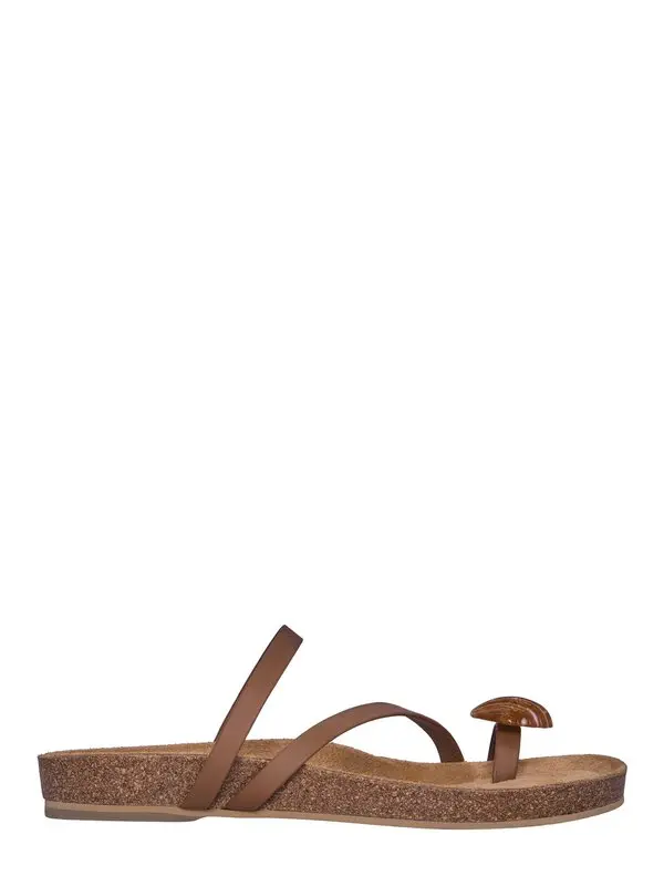 Johanna Ortiz Aztec Horse Leather Sandals - Brown