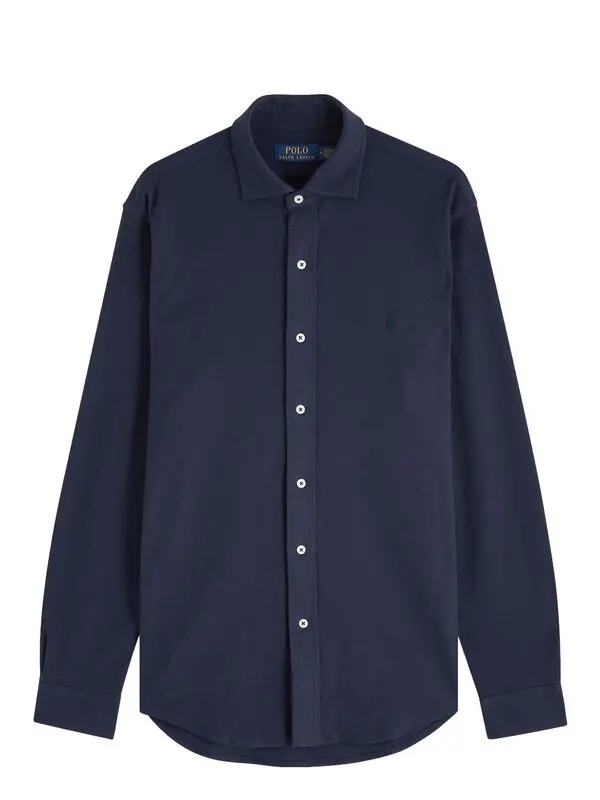 Polo Ralph Lauren Textured Cotton Shirt - Navy