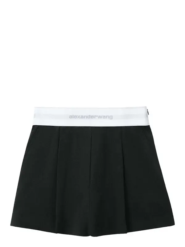 Alexander Wang High Waisted Pleated Short - Black