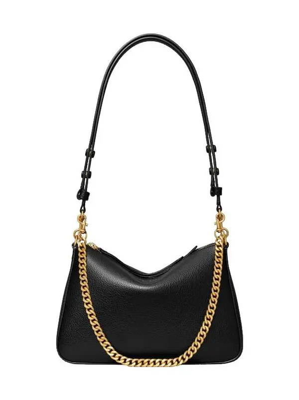 Tory Burch Small Perry Leather Shoulder Bag - Black