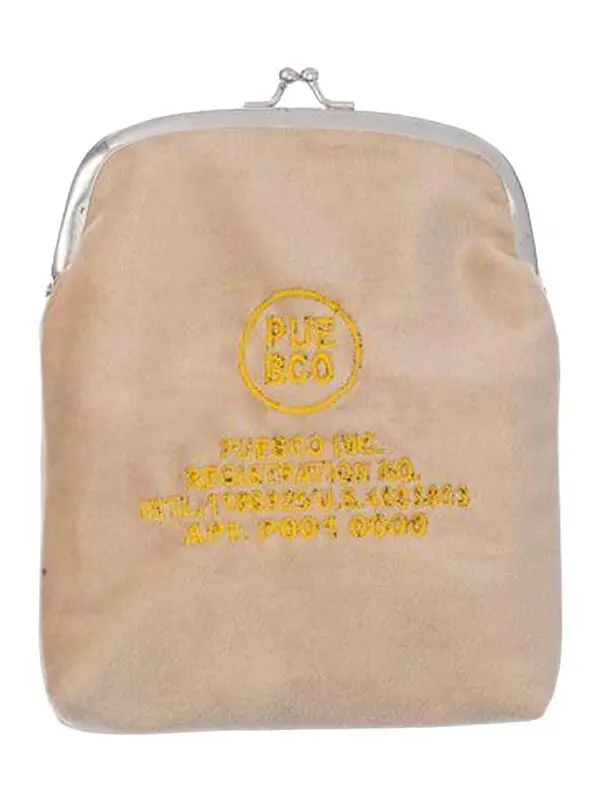 PUEBCO Velvet Frame Pouch - Beige