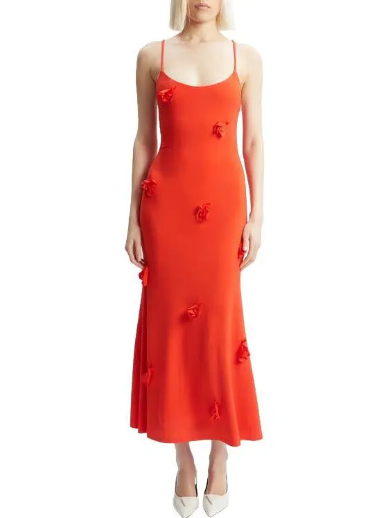 Bardot Lanae Jersey Midi Dress - Fire Red