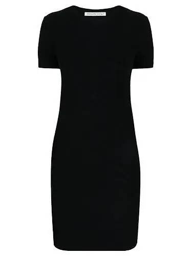 Alexander Wang Crew Neck Short Sleeve Dress - Black