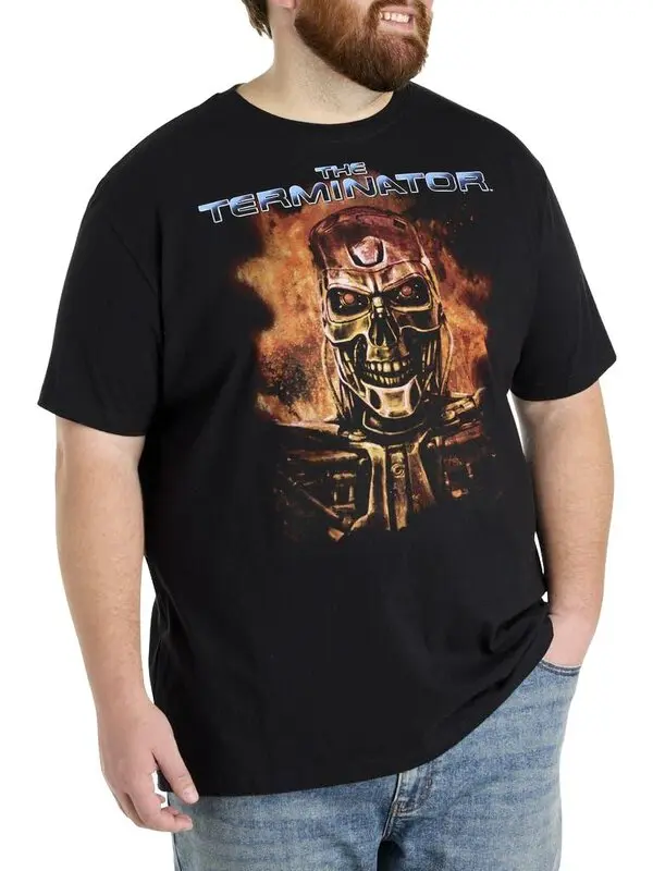 TRUE NATION BY DXL Big & Tall The Terminator Robot Graphic Tee - Black