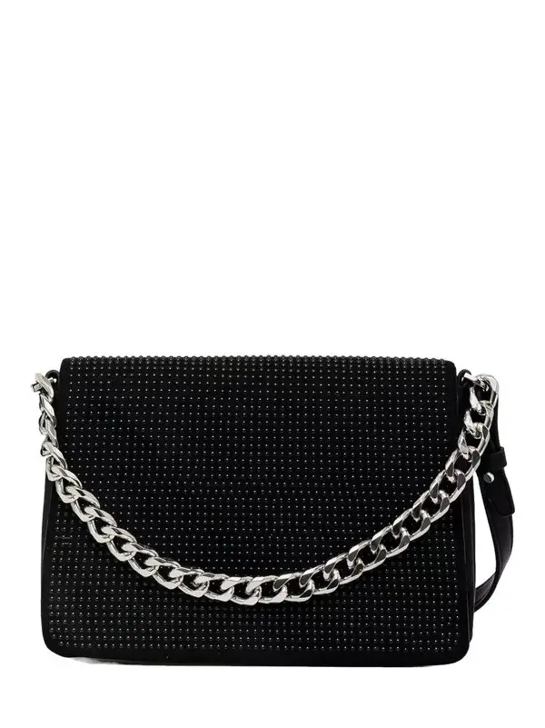 Dkny Rhinestone-embellished Shoulder Bag - Black