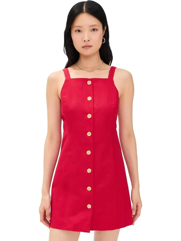 ALEX MILL Alexis Mini Dress - Crimson