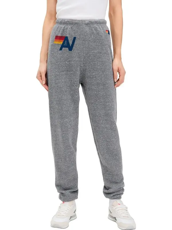 Aviator Nation Logo Sweatpants - Heather Grey