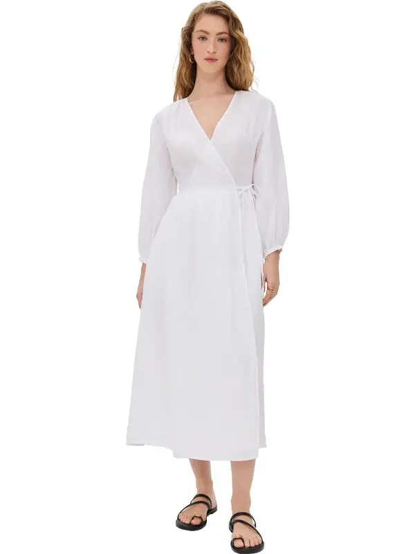 ALEX MILL Lauren Linen Dress - White