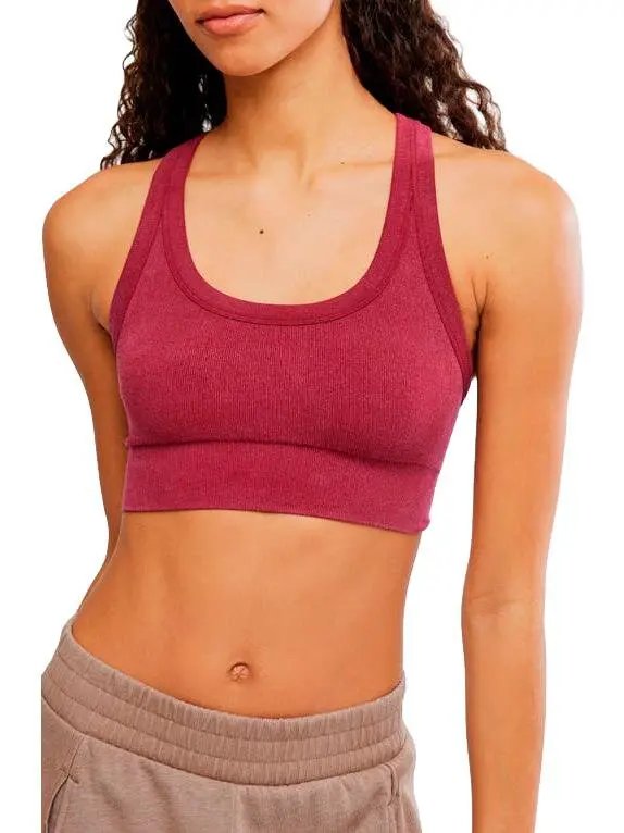 Free People Go To Sports Bra - Washed Brick