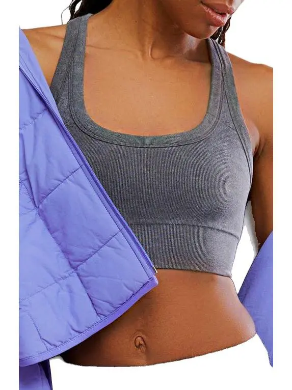 Free People Go To Sports Bra - Washed Driftwood