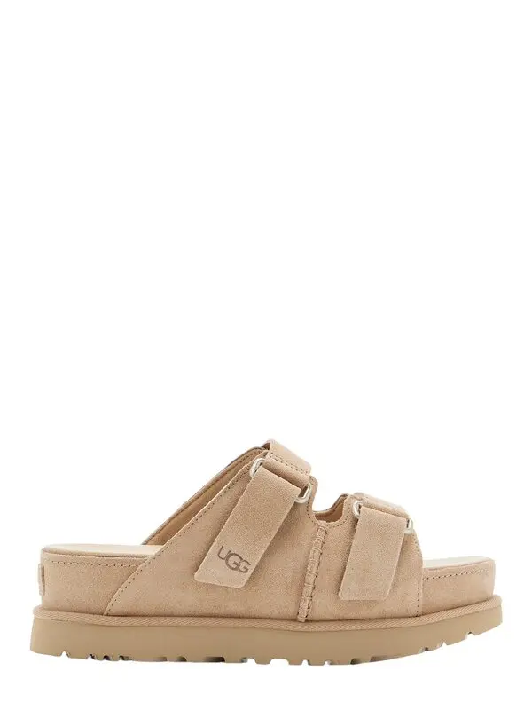UGG Goldenstar Hi Sheepskin Slide Sandals - Neutral