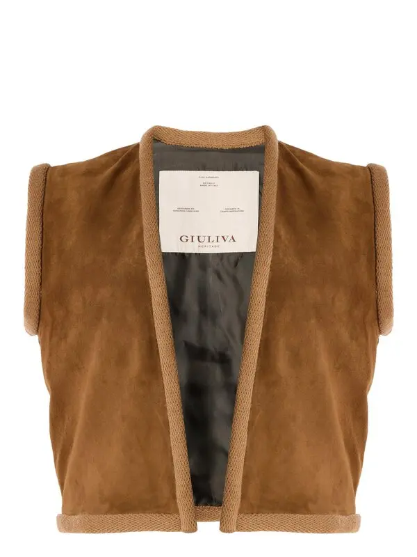 Giuliva Heritage The Lia Suede Vest - Brown