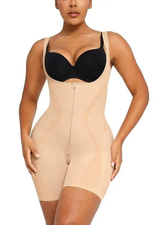 SHAPELLX Curve Code X Comfy Sculpting Bodysuit - Sand